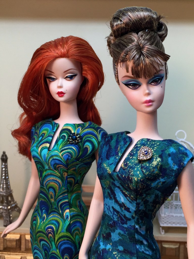 Split Neck Sheaths in Magical Minerals | bellissimacouturefashions