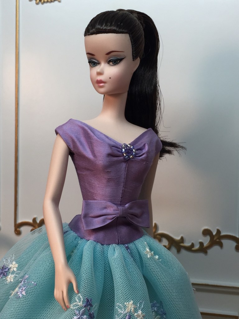 Lilac and Aqua Lace Party Dress | bellissimacouturefashions